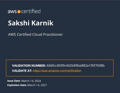 Sakshi Karnik On Linkedin Awscloudpractitioner Cloudcomputing Certification