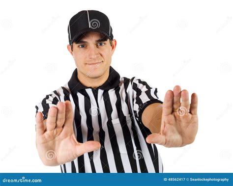 Referee Signalling Pass Interference Call Stock Image Image Of