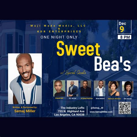 Sweet Beas By Semaj Miller Support Black Theatre