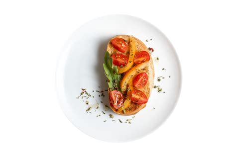 Toast With Coocked Vegetables Isolated On A Transparent Background PNG