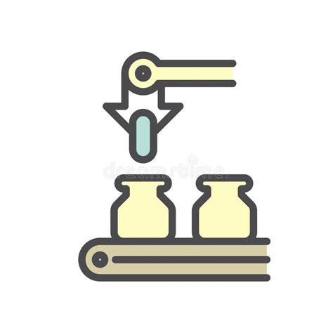 Pharmaceutical Production Icon Stock Vector Illustration Of