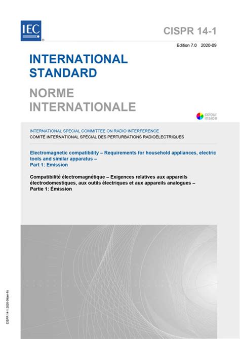 Cispr 14 1 2020 Iec Standards Vde Publishing House