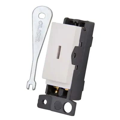 Click Scolmore MD PW Minigrid A Double Pole Key Switch Modu Go Sparky