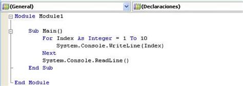 Ejemplo De Aplicación De Consola Con Visual Basic Net