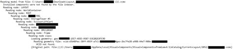 missing geometry when open layout layout configuration visual