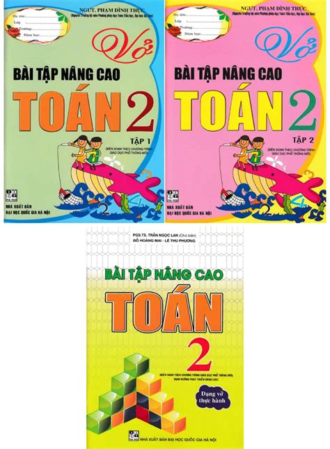 combo sách bài tập nâng cao toán lớp 2 biên soạn theo chương trình