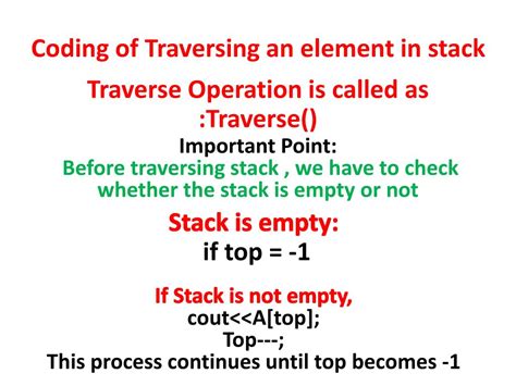 PPT STACK Linear Stack Traverse I E Printing All The Elements Of An Stack PowerPoint