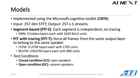 Multi Talker Speech Separation And Tracing At Ai Next Conference Pdf