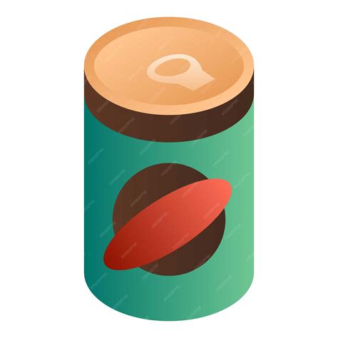 Premium Vector Green Bean Tin Can Icon Isometric Of Green Bean Tin Can Vector Icon For Web