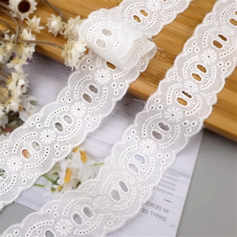 Off White 1 Cotton Ladder Lace Trim 15 Yards Per Pack