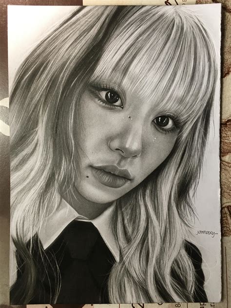 Twice Chaeyoung ️ Drawn Using Graphites And Charcoal On Vellum Paper