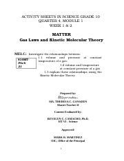 ACTIVITY SHEETS IN SCIENCE GRADE 10 Q4 Week 1 2 Docx ACTIVITY SHEETS