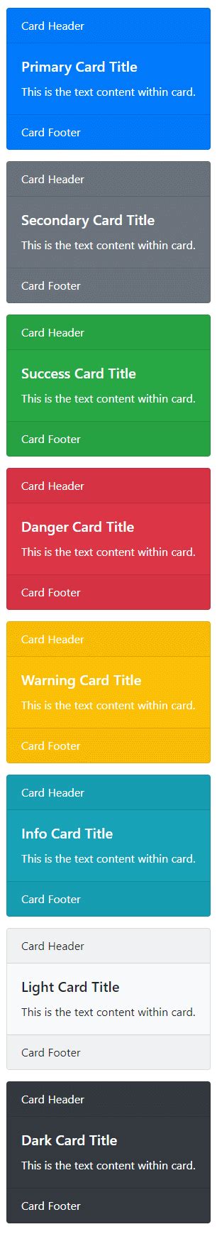 Bootstrap 4 Cards Content Types Sizing And More