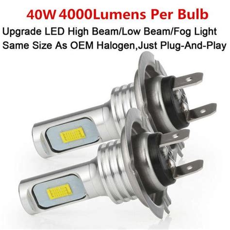 2x H7 Led Headlight Bulb Kit High Or Low Beam Ubuy India