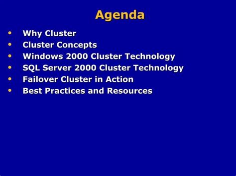 Sql Server Cluster Presentation Ppt