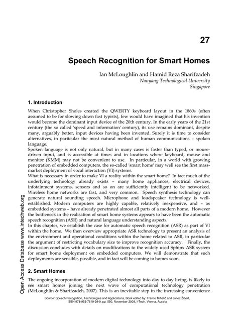 pdf speech recognition for smart homes