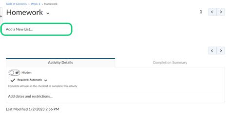 dtu learn support creating a checklist