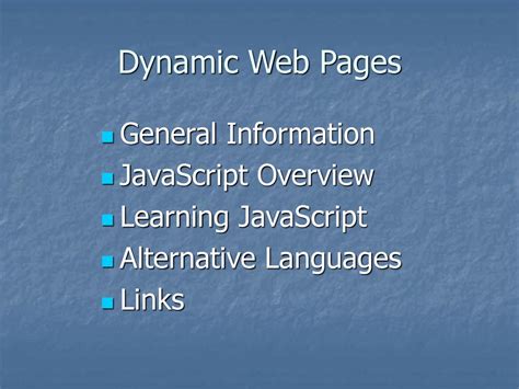 Dynamic Web Pages JavaScript Jill Thomas Oct 14, ppt download