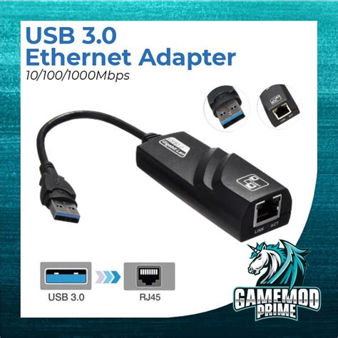Jual USB To LAN Usb 3 0 To Gigabit Ethernet Lan Adapter Usb 3 0 To LAN Shopee Indonesia