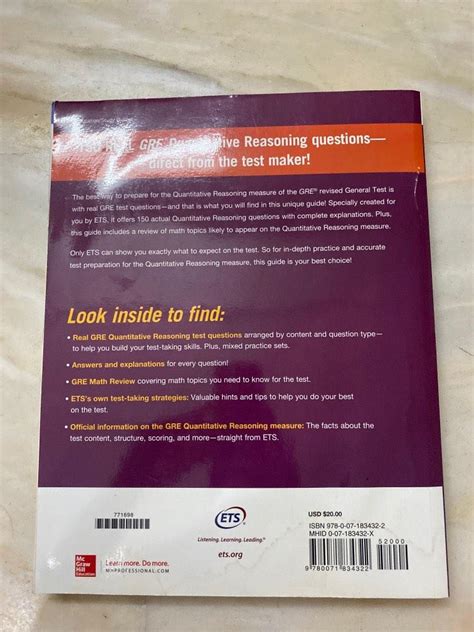 Ets Official Gre Quantitative Reasoning Hobbies And Toys Books And Magazines Assessment Books On