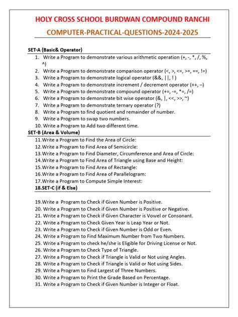 Program Question Pdf Area Volume