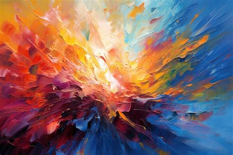 Premium Ai Image Vibrant Abstract Explosion Of Colorsxa