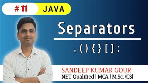 Separators In Java Java Token Youtube