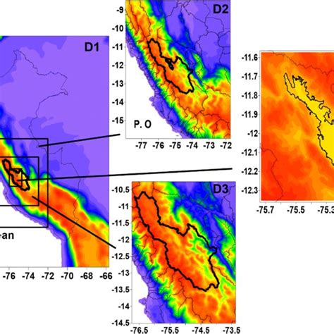 Domains Used In Simulations Latitude And Longitude Values In Degrees