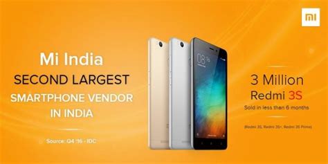 Xiaomi Sold Million Redmi S Series Smartphones In India Becomes Second Largest Smartphone