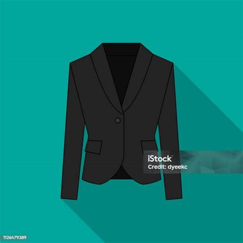남자 재킷 또는 라인 디자인의 자 켓 이나 정장 기호 간단한 평면 벡터 아이콘 웹 모바일 애플 리 케이 션 디자인에 대 한 재킷