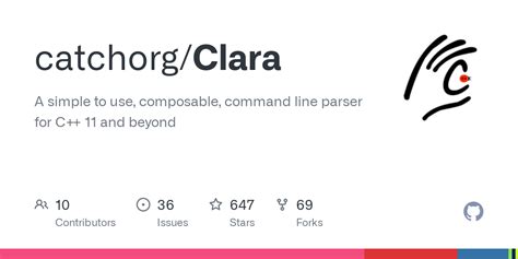 Github Catchorgclara A Simple To Use Composable Command Line Parser For C 11 And Beyond
