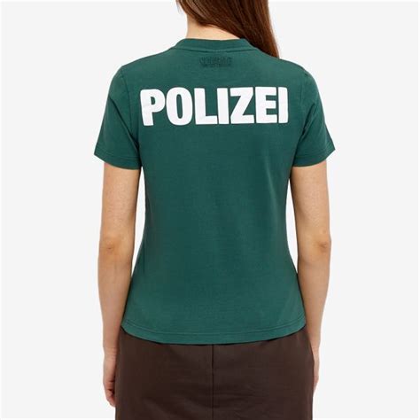 Vetements Polizei Fitted Tee Police Green End Global
