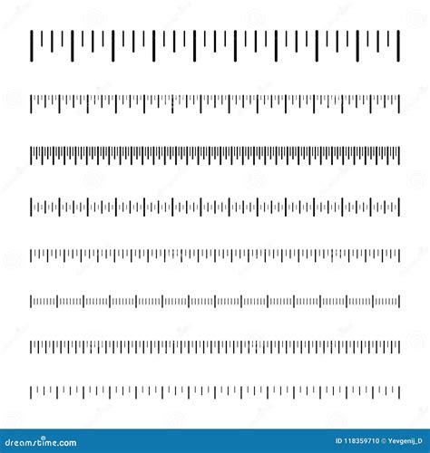 Measurement Scale With Black Marks Ruler Scale For Distance And Weight