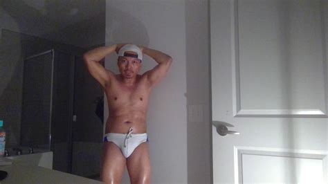 Flex And Pose In White Seedos Photo 19