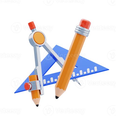 Drafting Tools 3d Icon Geometry Tools For Drawing 3d Icon 66892653 Png