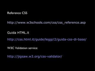 Fogli Di Stile CSS PPT
