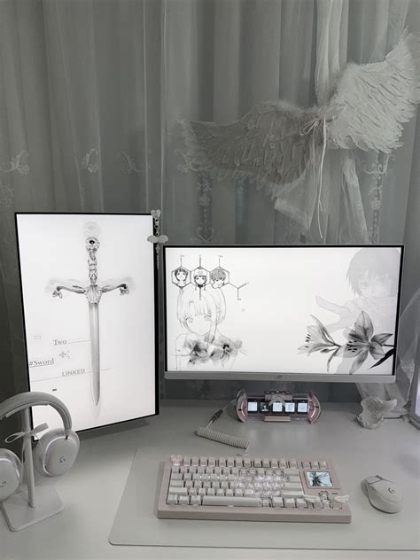 White Setup 🪽 Gaming Room Setup Game Room Design Gamer Room