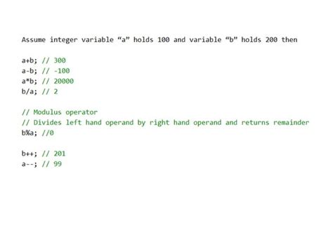 Java Basic Operators Ppt