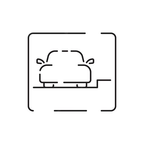 Premium Vector Outline Parking Barrier Icon Illustration Vector