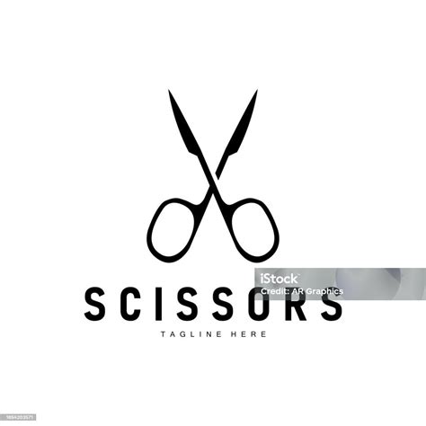 이발사 도구 가위 로고 절삭 도구 벡터 가위 간단한 배경 아이콘 기호 디자인 가위에 대한 스톡 벡터 아트 및 기타 이미지 가위 강철 개념 Istock