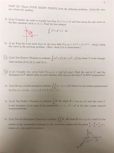 Solved PART III Choose FOUR EIGHT POINTS From The Chegg