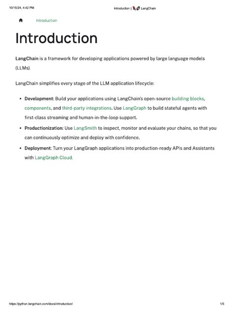 Langchain Introduction Pdf