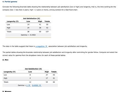 solved consider the following bivariate table showing the