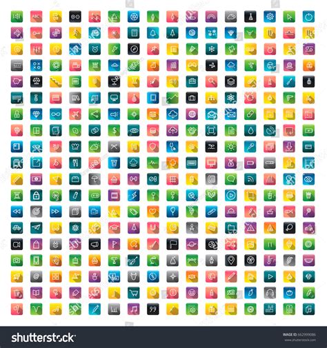 User Interface Vector Icons Mixed Set Stock Vector Royalty Free 662999086 Shutterstock