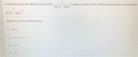 solved considering only the values of α for which is