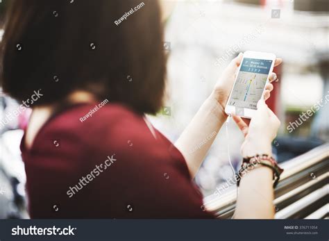 Woman Gps Map Direction Navigation Traveling Stock Photo 376711054 Shutterstock