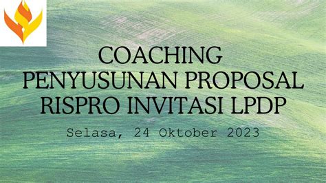 Undangan Coaching Proposal Rispro Invitasi