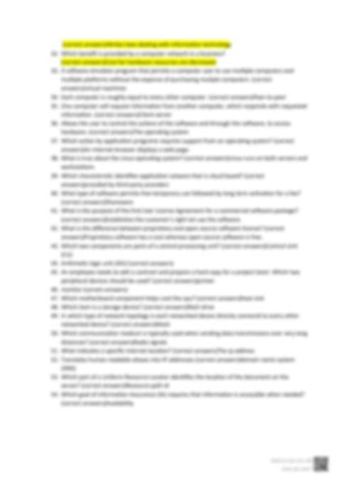 SOLUTION Wgu C Objective Assessment Exam Latest Wgu C Oa Introduction To It