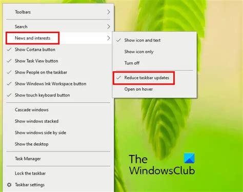 How To Reduce Taskbar Updates For News Interests In Windows PC