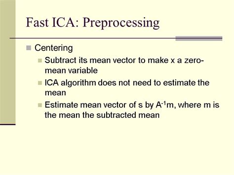 Independent Component Analysis The Fast Ica Algorithm Jonathan